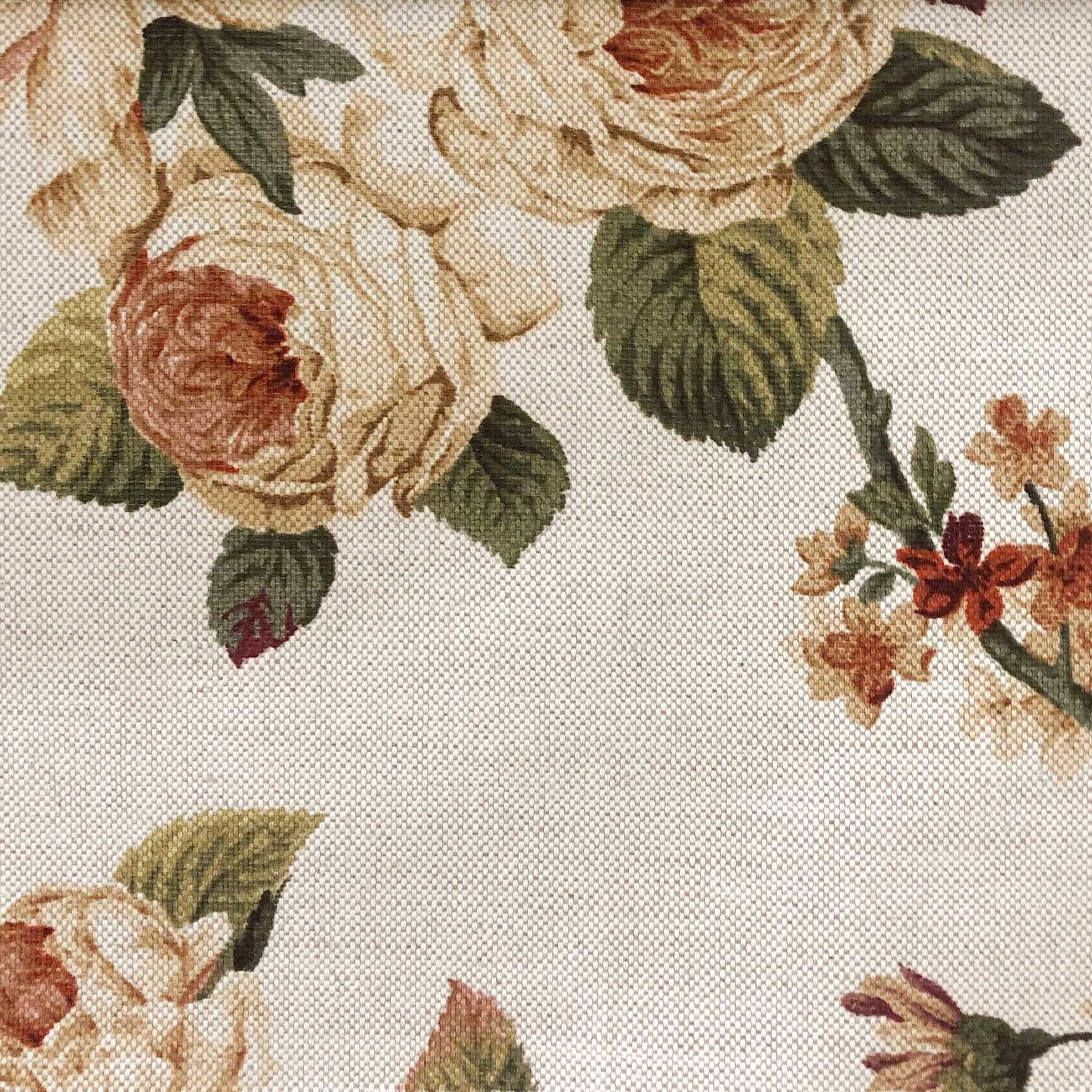 Lansdowne, blomstrete møbel/gardinstoff i linmiks - Art of Home